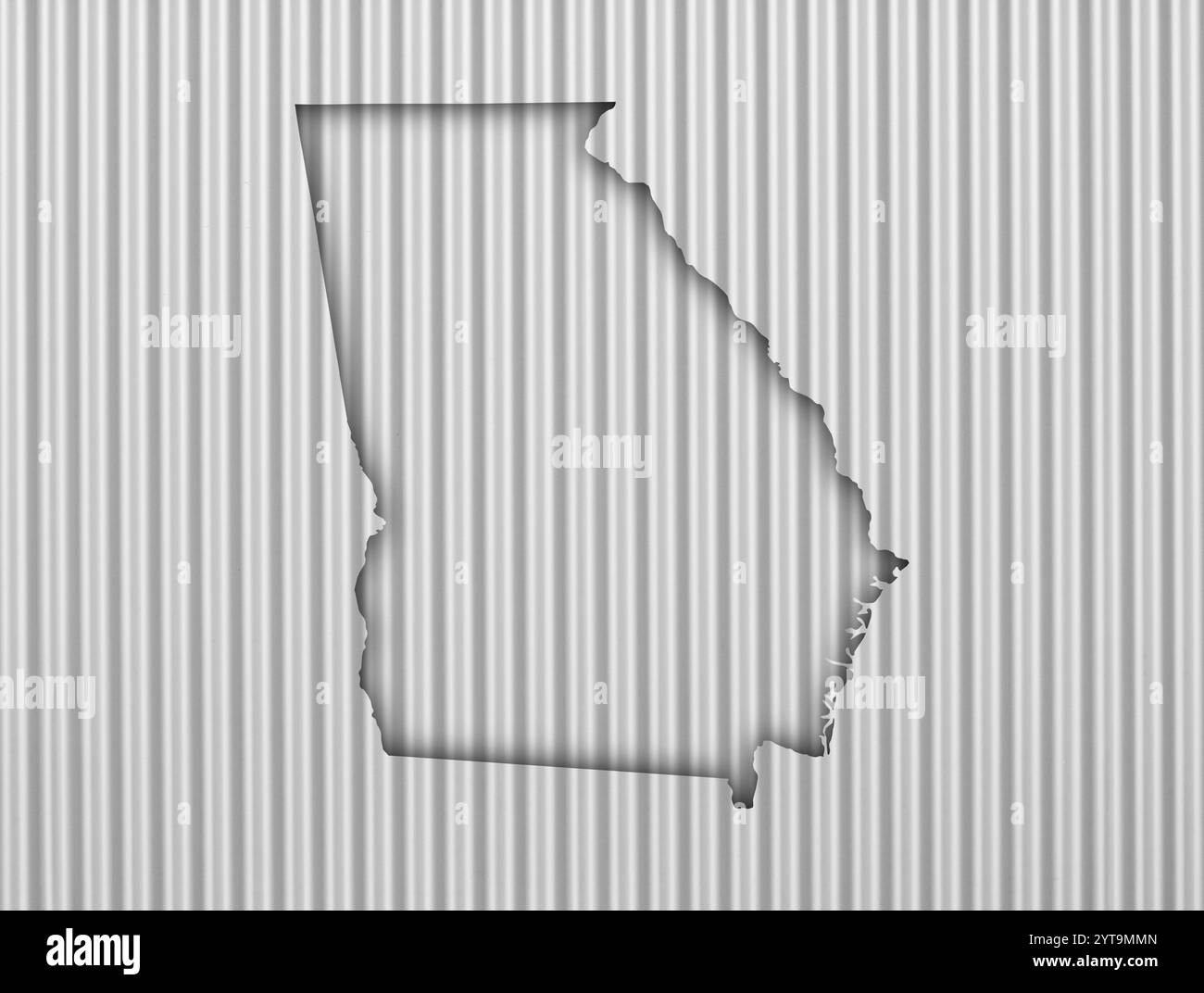 Mappa di stato georgia Foto e Immagini Stock in Bianco e Nero - Alamy