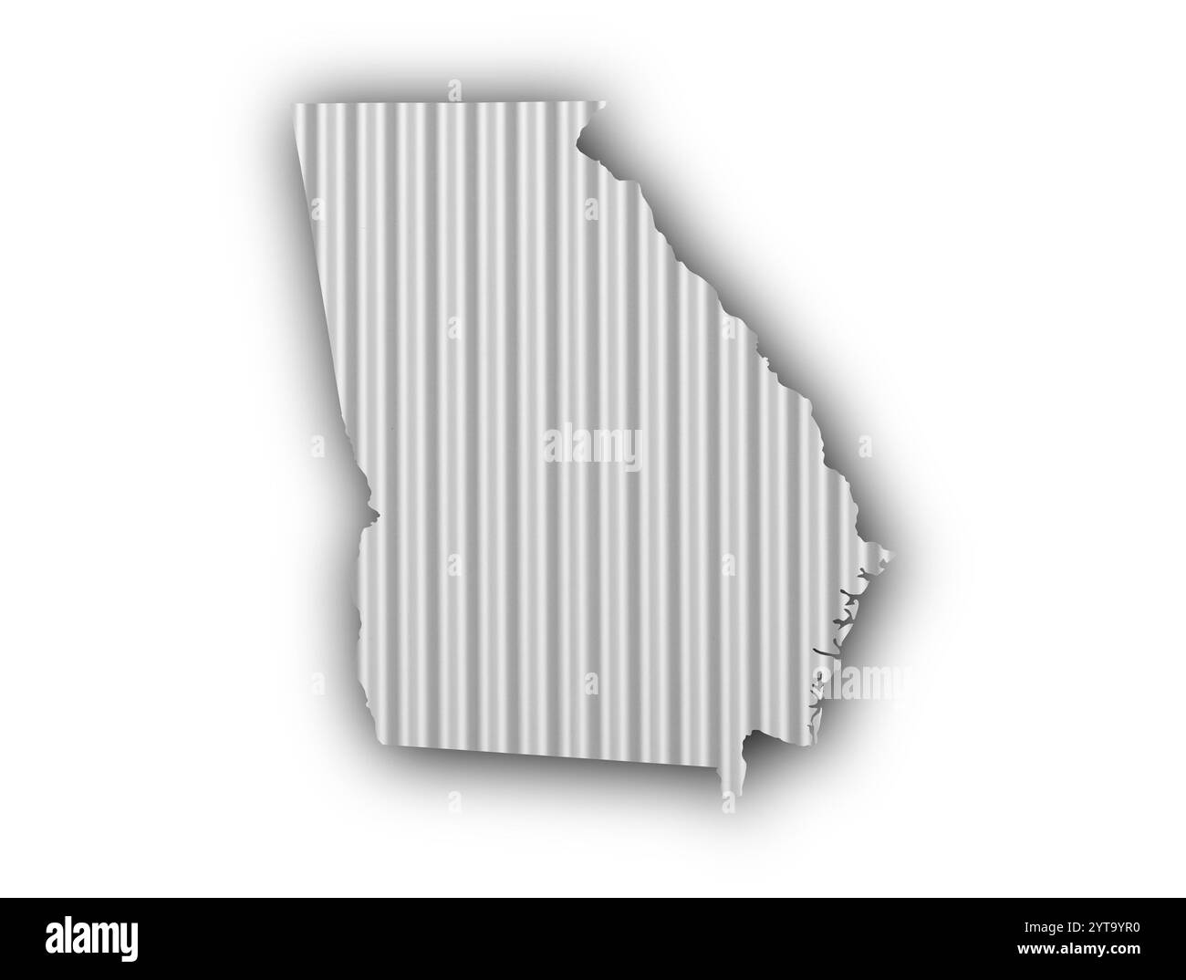 Mappa di stato georgia Foto e Immagini Stock in Bianco e Nero - Alamy