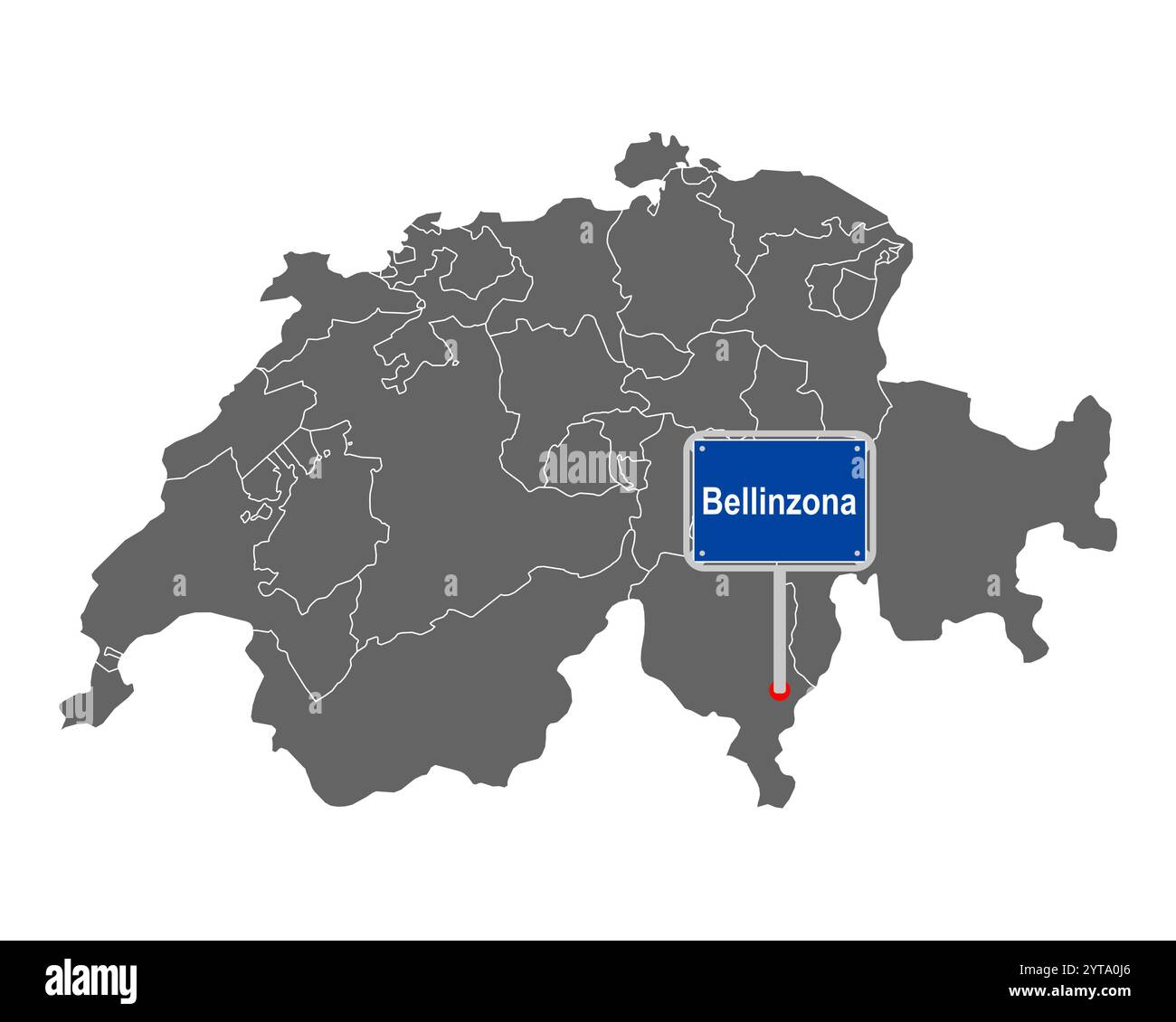 Mappa dei cantoni della svizzera immagini e fotografie stock ad alta ...
