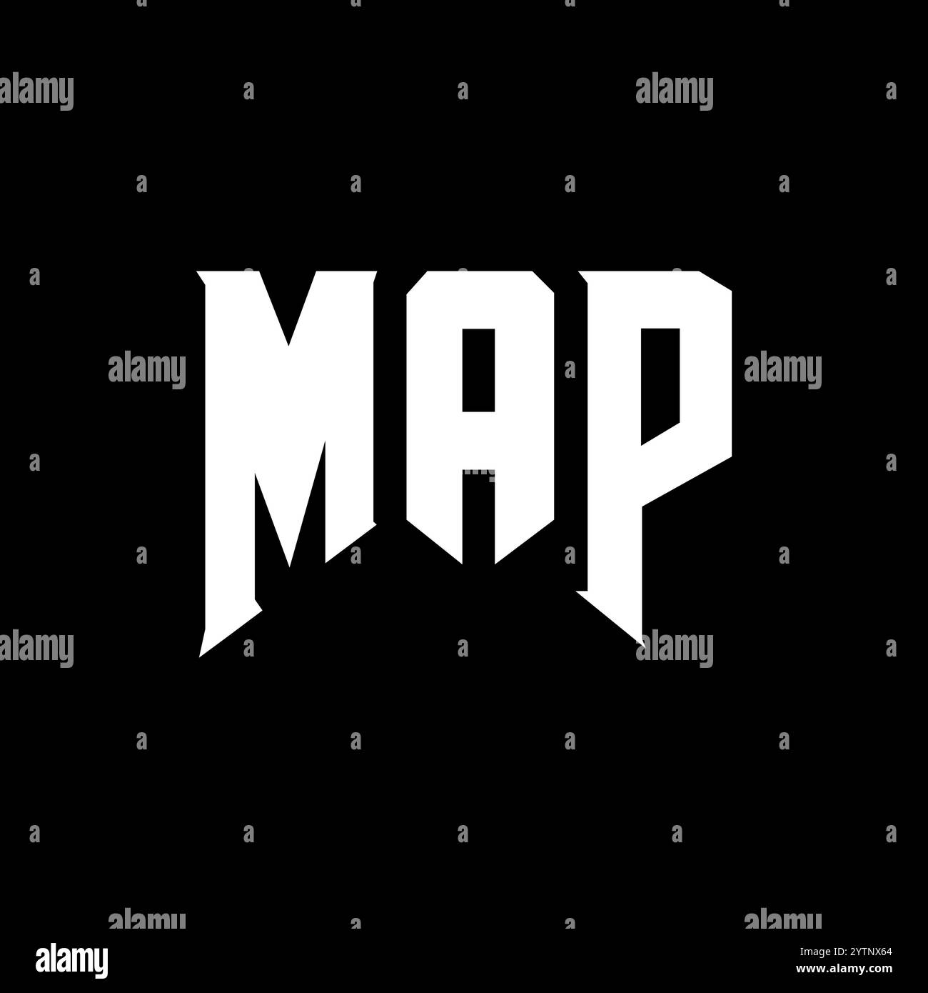 MAPPA DEL logo lettera per l'azienda tecnologica. Combinazione di ...