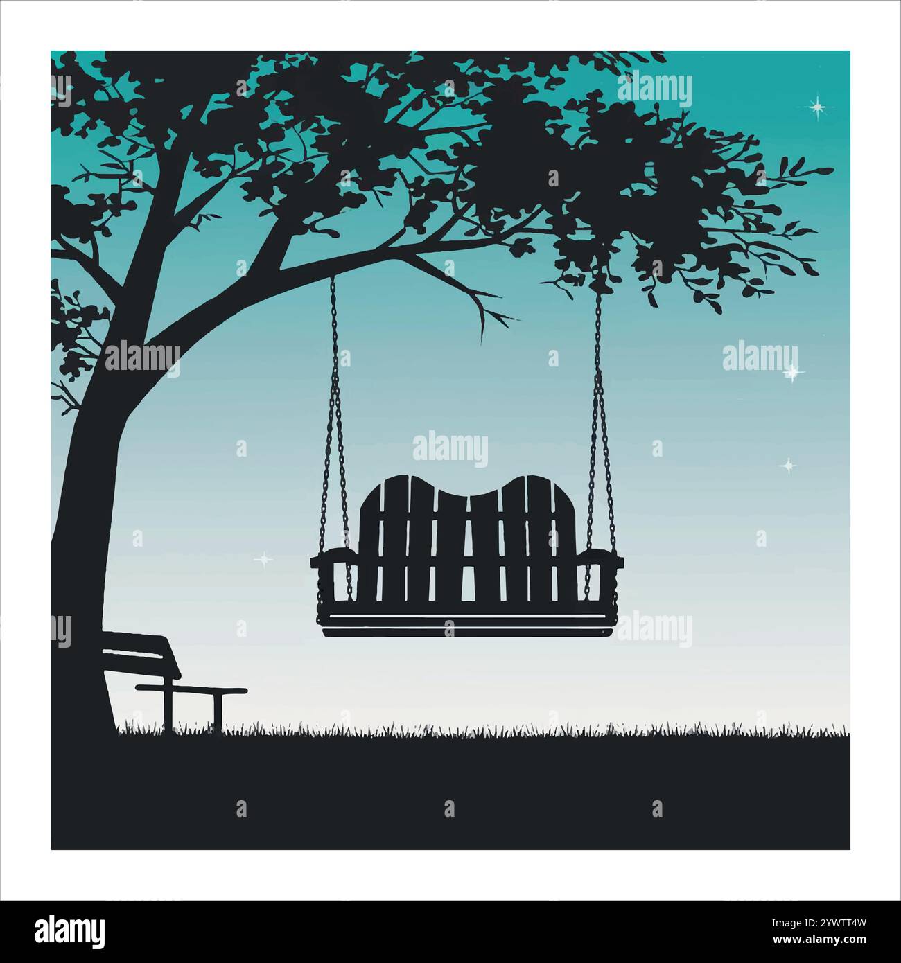 Sotto la chioma di un albero Immagini Vettoriali Stock - Alamy
