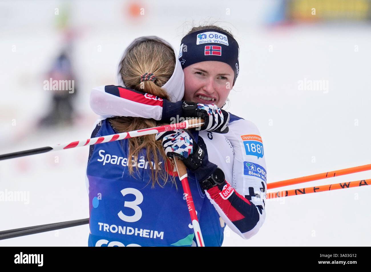 Gold medalist Gyda Westvold Hansen, right, and silver medalist Ida ...