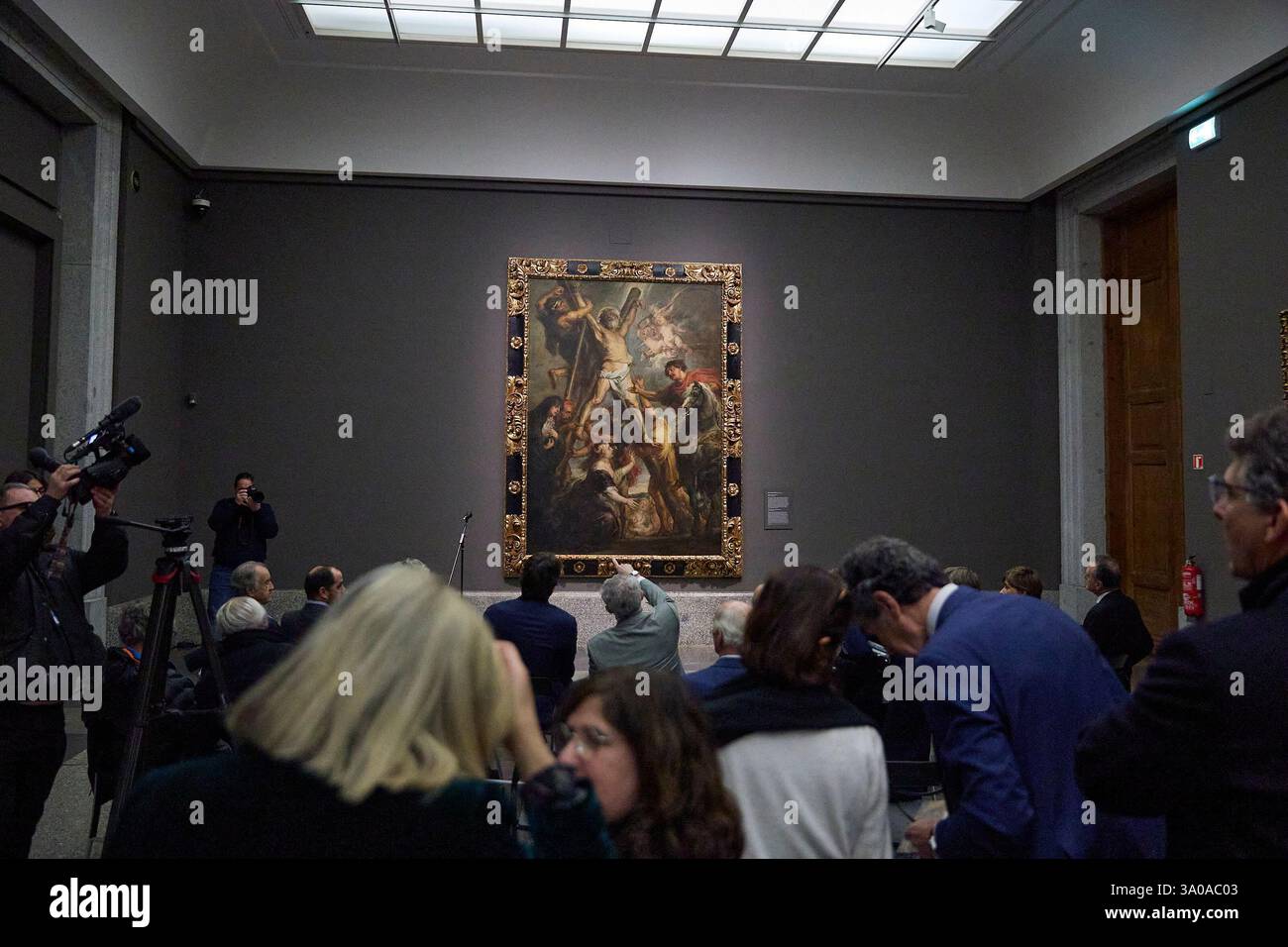 Attendees at the presentation of Rubens' painting 'The Martyrdom of St ...