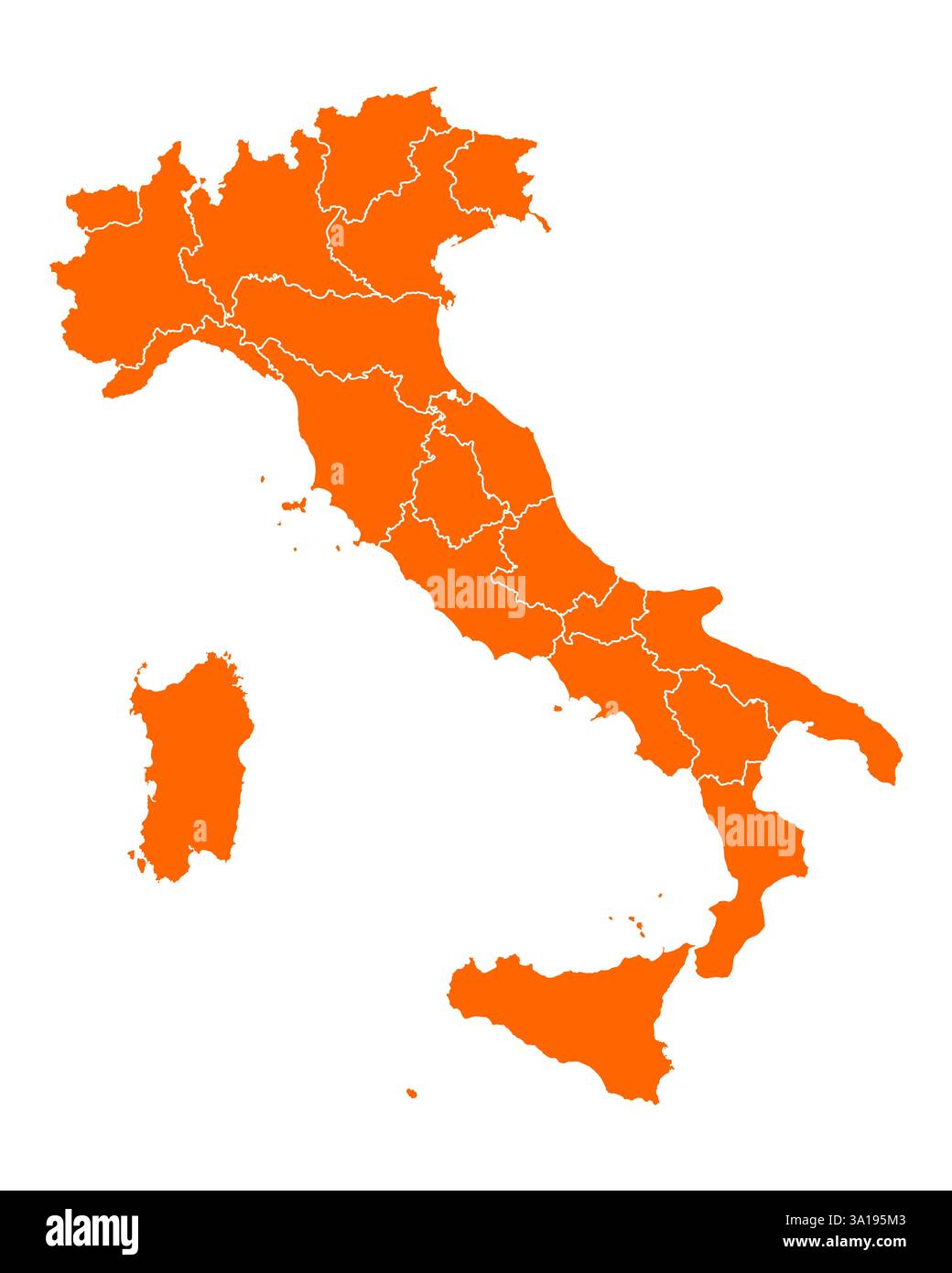 Italia cartina regioni immagini e fotografie stock ad alta risoluzione ...