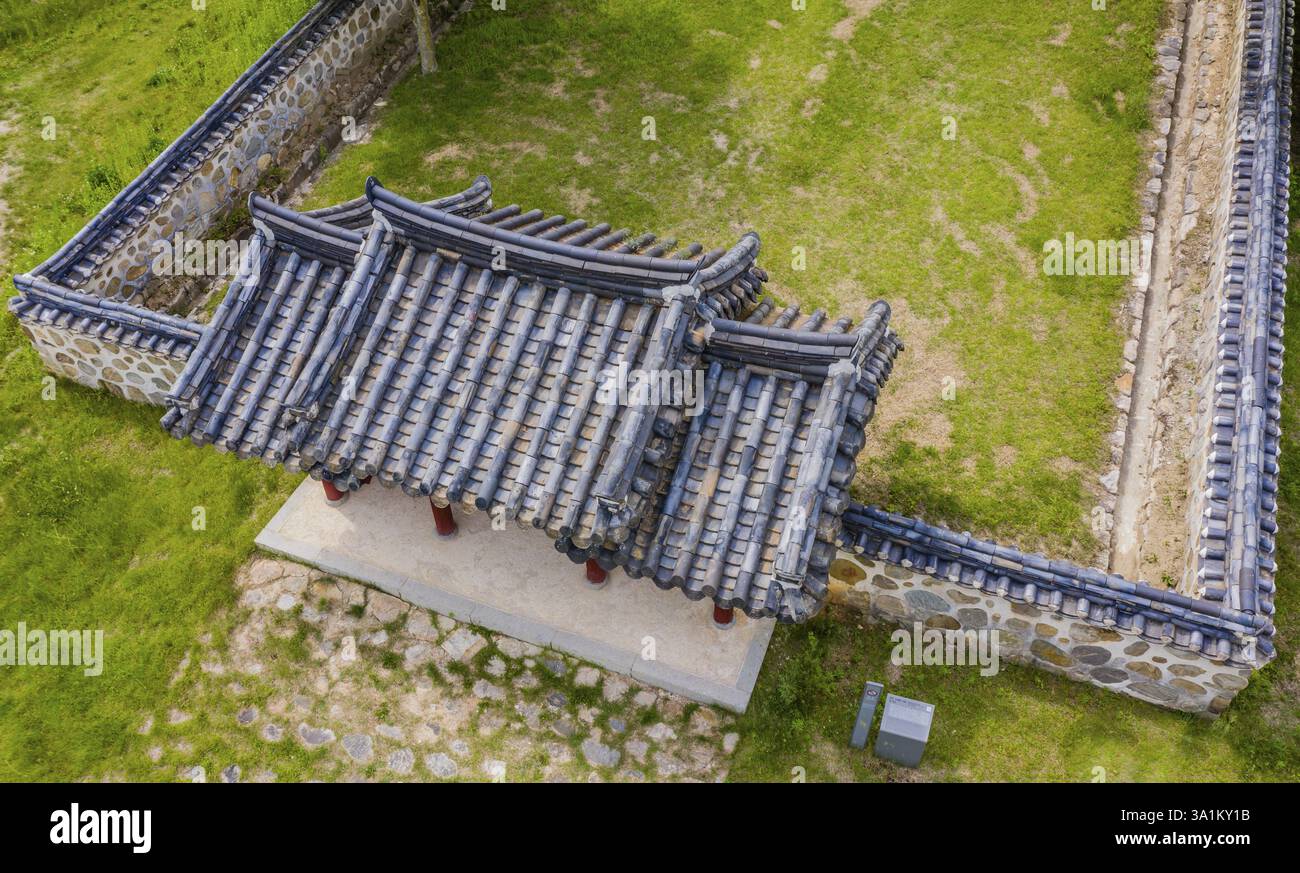 Cheongju, Corea del Sud, 31 maggio 2020: Veduta aerea del tetto del ...