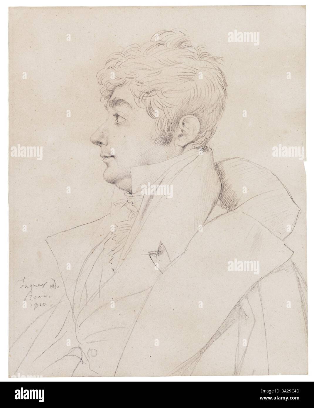 In questo ritratto, lo scultore Charles Dupaty è raffigurato in una ...