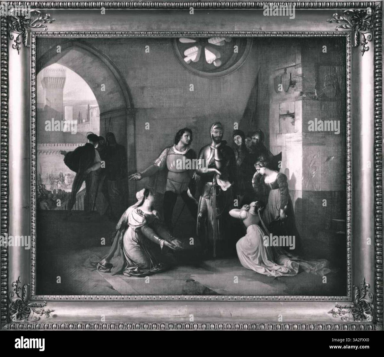 Il dipinto raffigura Pietro Rossi, una figura storica, prigioniero ...