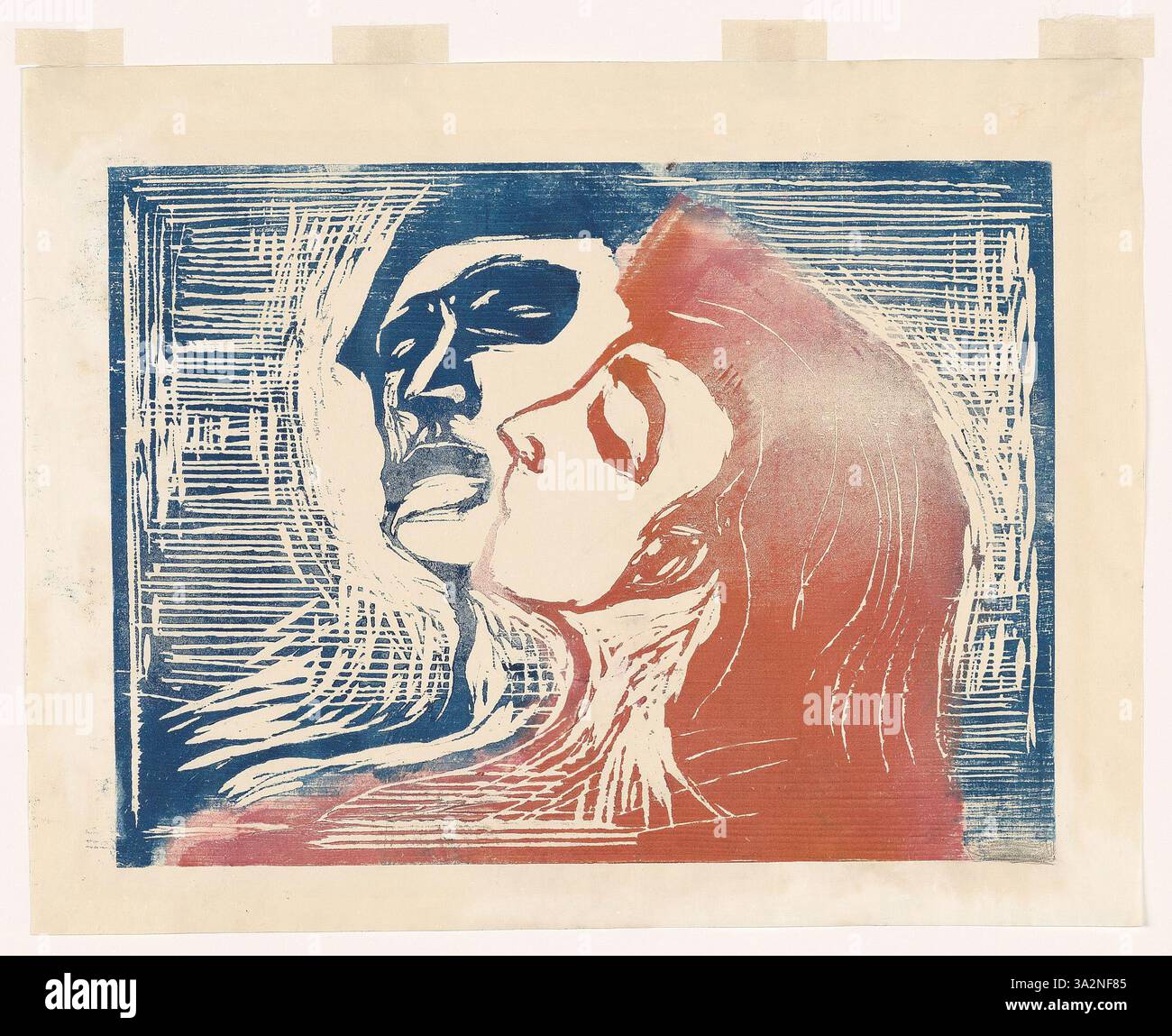 La rappresentazione di due figure con la testa a fianco di Munch ...