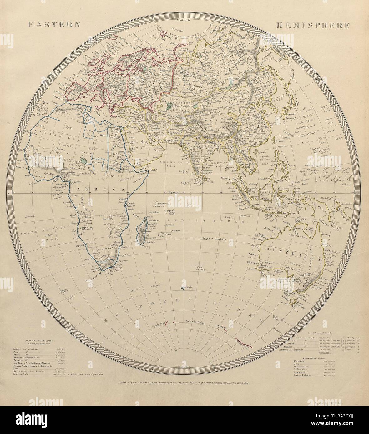 Mappa dell'emisfero orientale immagini e fotografie stock ad alta ...