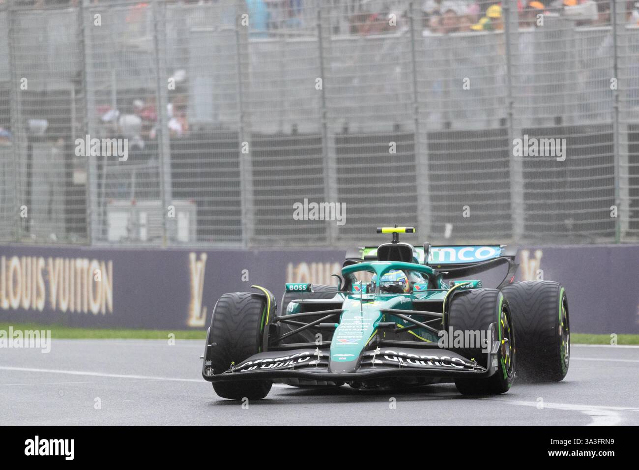 Albert Park, Australia, 16 marzo 2025. Fernando Alonso (ESP) alla guida ...