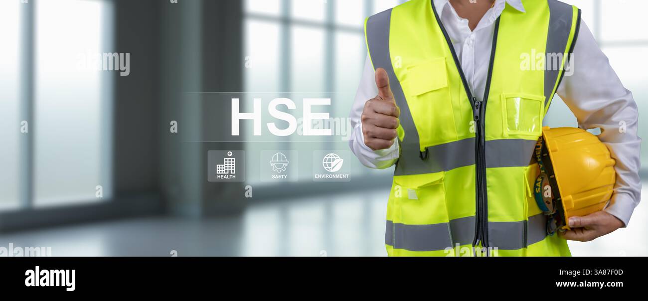 HSE, Health Safety Environment Concept, Standard Safe Industrial Work ...
