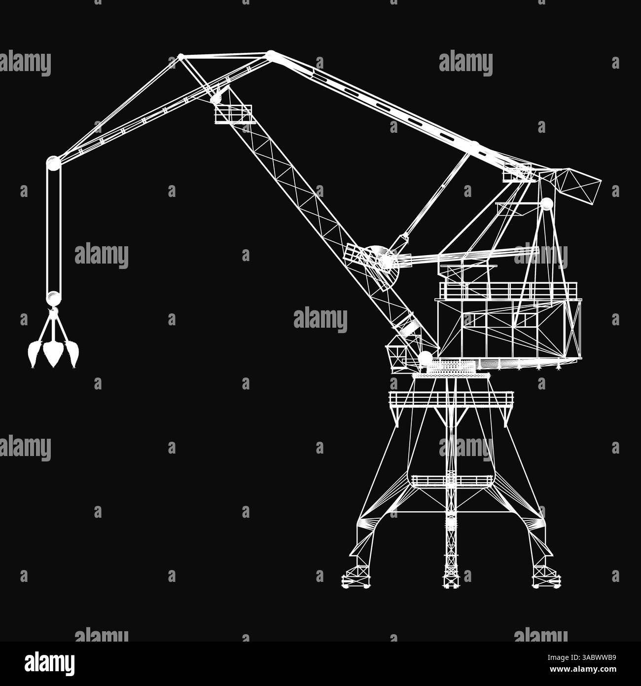 Dragline silhouette Immagini Vettoriali Stock - Alamy