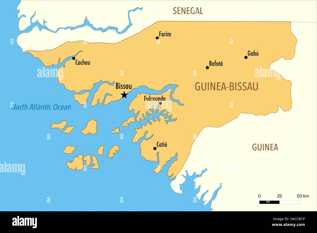 Guinea bissau mappa politica immagini e fotografie stock ad alta ...