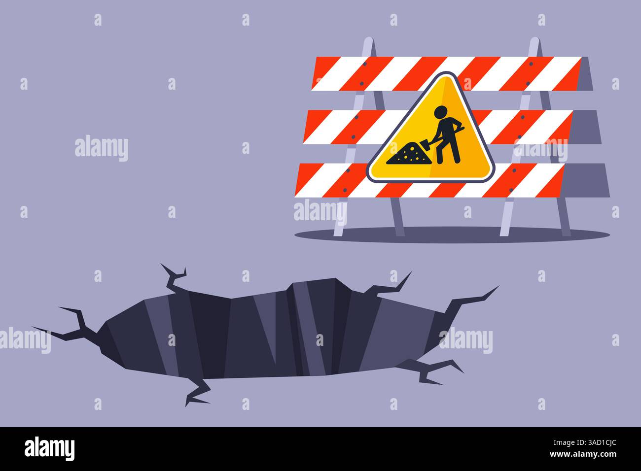 Buche in strada Immagini Vettoriali Stock - Alamy