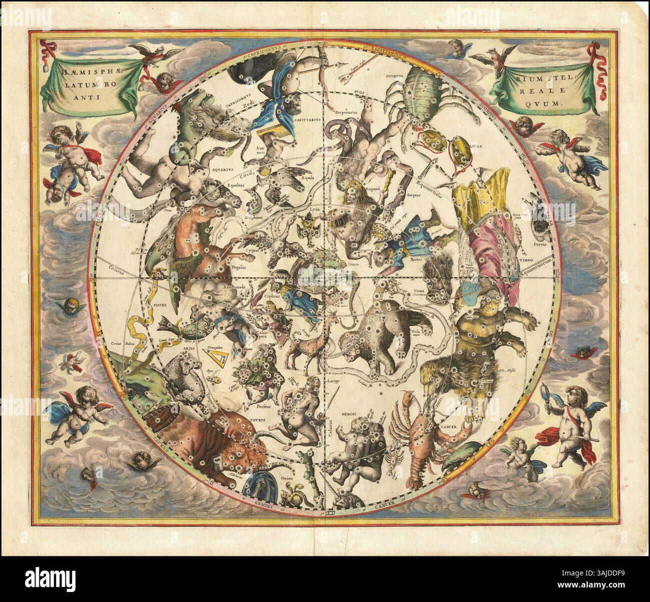 Questa mappa celeste del 1660 di Andreas Cellarius illustra le ...