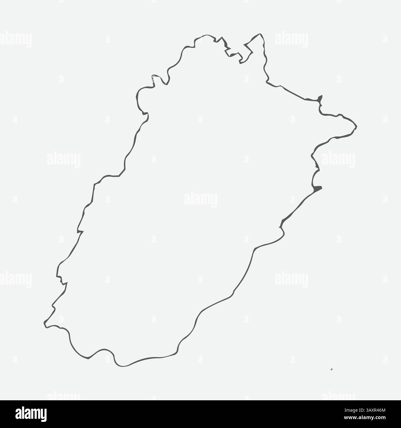 India map outline vector Immagini senza sfondo e Foto Stock ritagliate ...