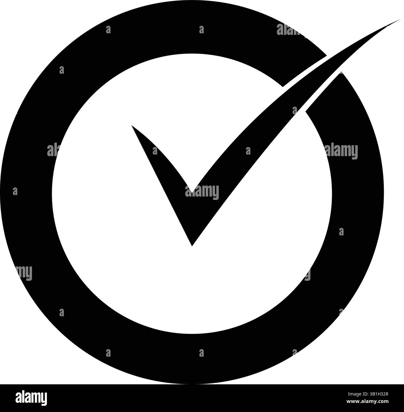 Segno di spunta di verifica Foto e Immagini Stock in Bianco e Nero - Alamy