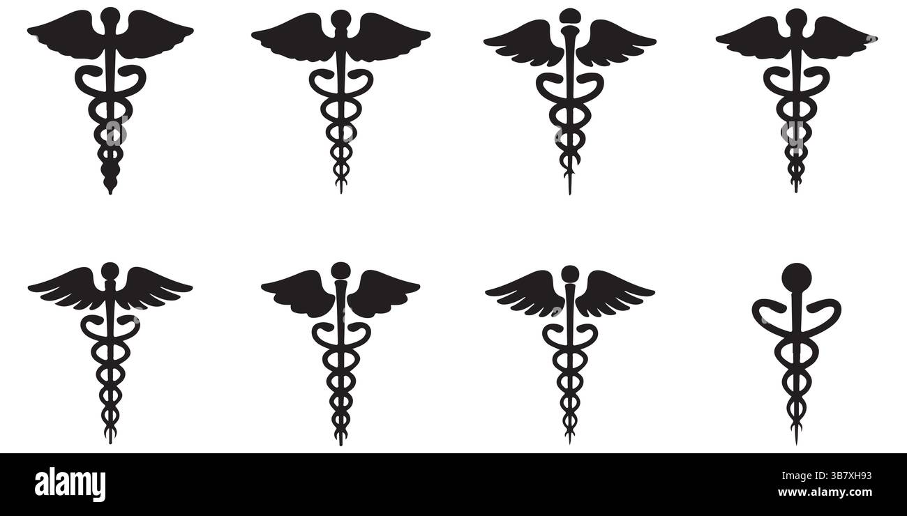 Collezione di Caduceus Medical Symbols Variations, Medical Caduceus ...