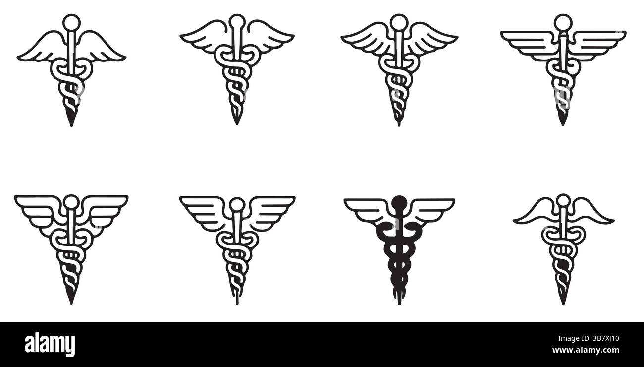 Collezione di Caduceus Medical Symbols Variations, Medical Caduceus ...