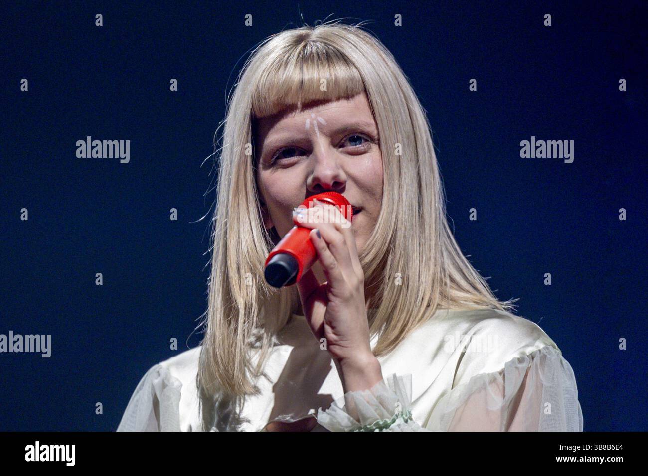 Norwegian songwriter and singer Aurora during her concert at the ...