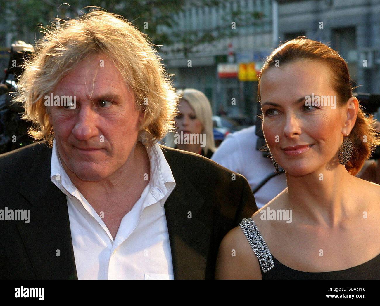 FILE - French actor Gerard Depardieu, left, and French actress Carol ...