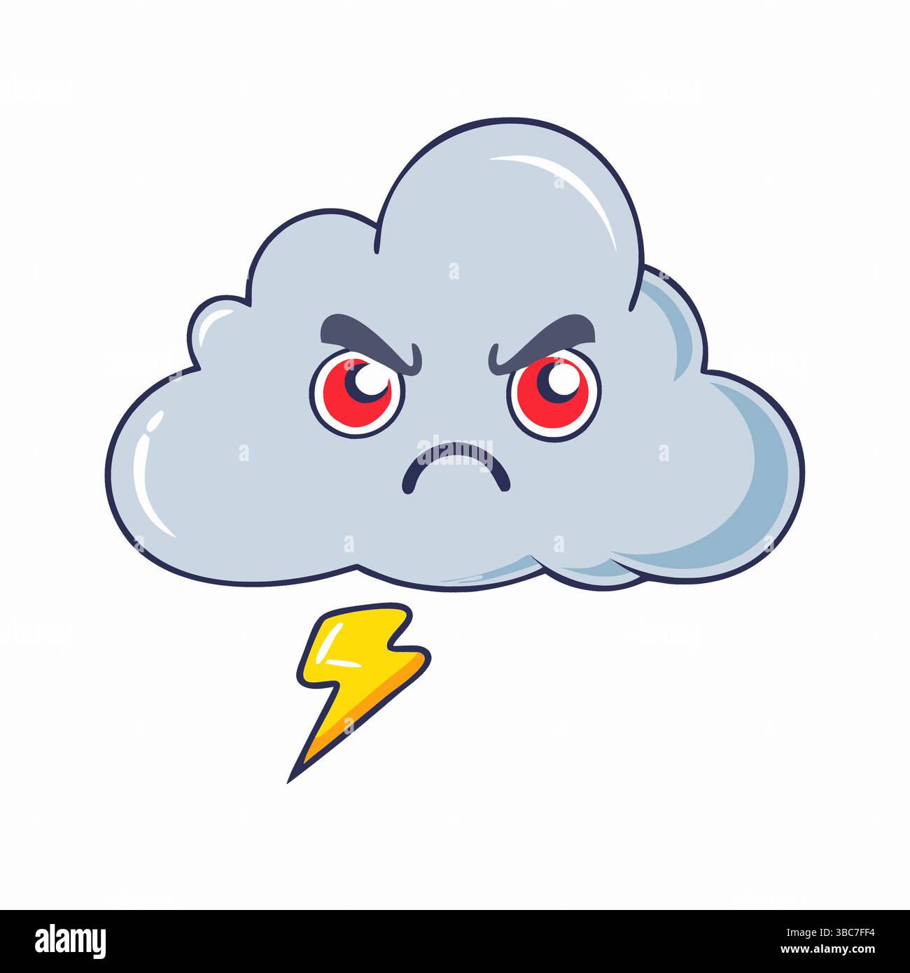 Cartoon lightning bolt cloud Immagini Vettoriali Stock - Alamy