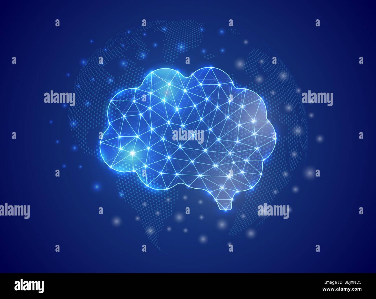 Mappa anatomica del cervello umano Immagini Vettoriali Stock - Alamy