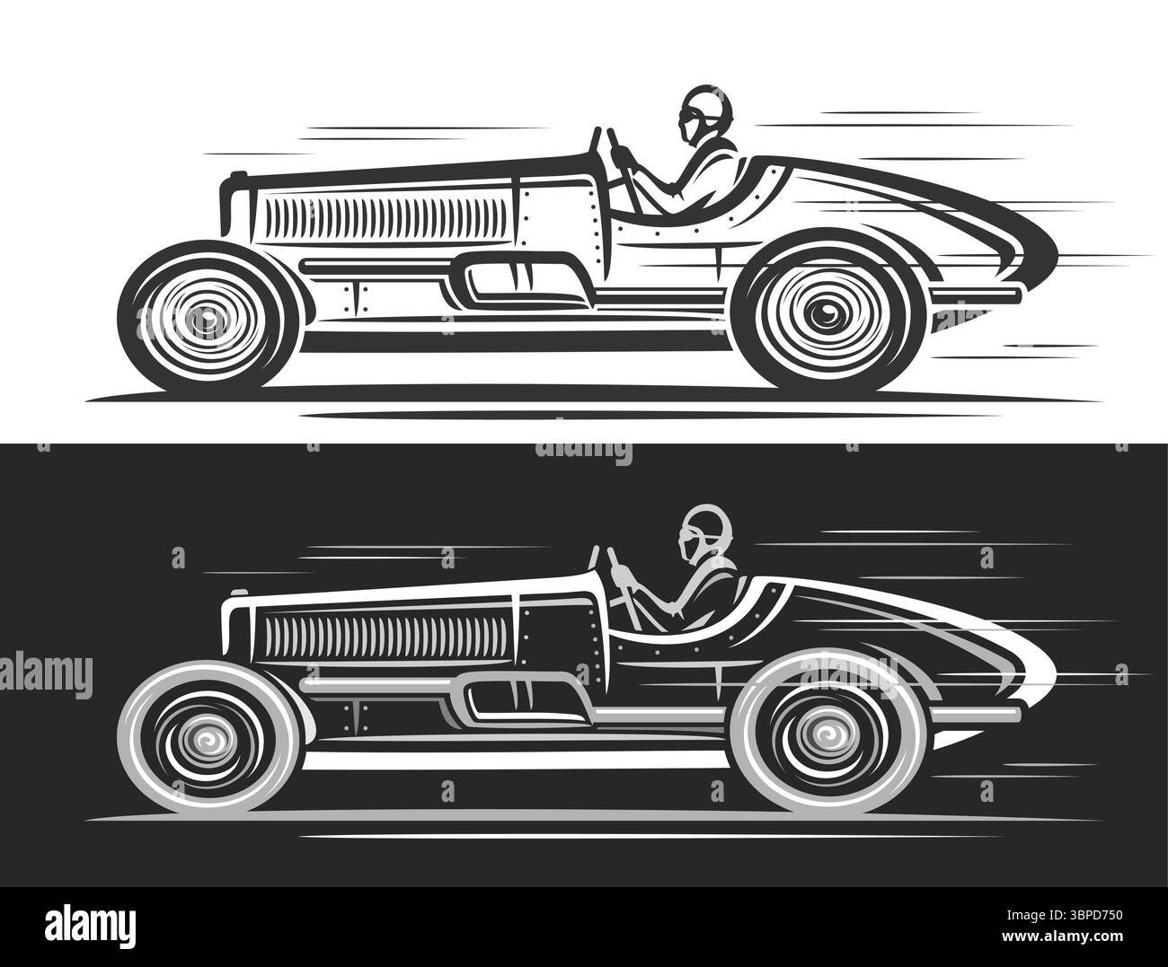 Auto storica da corsa Immagini Vettoriali Stock - Alamy