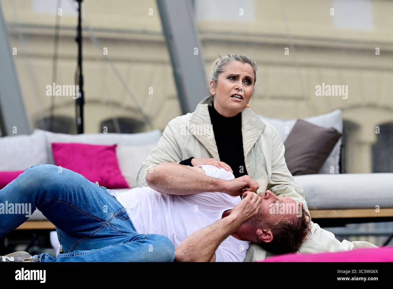 Julian Weigend und Michaela Schaffrath bei der Generalprobe des ...