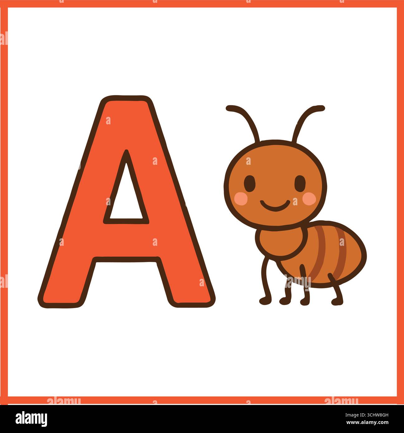 Alfabeto di apprendimento dei bambini Immagini Vettoriali Stock - Alamy