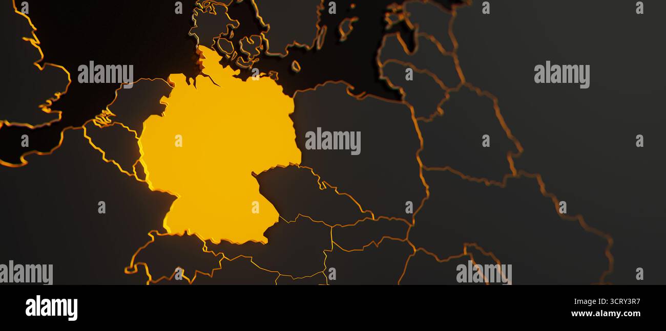 Mappa politica della germania immagini e fotografie stock ad alta ...
