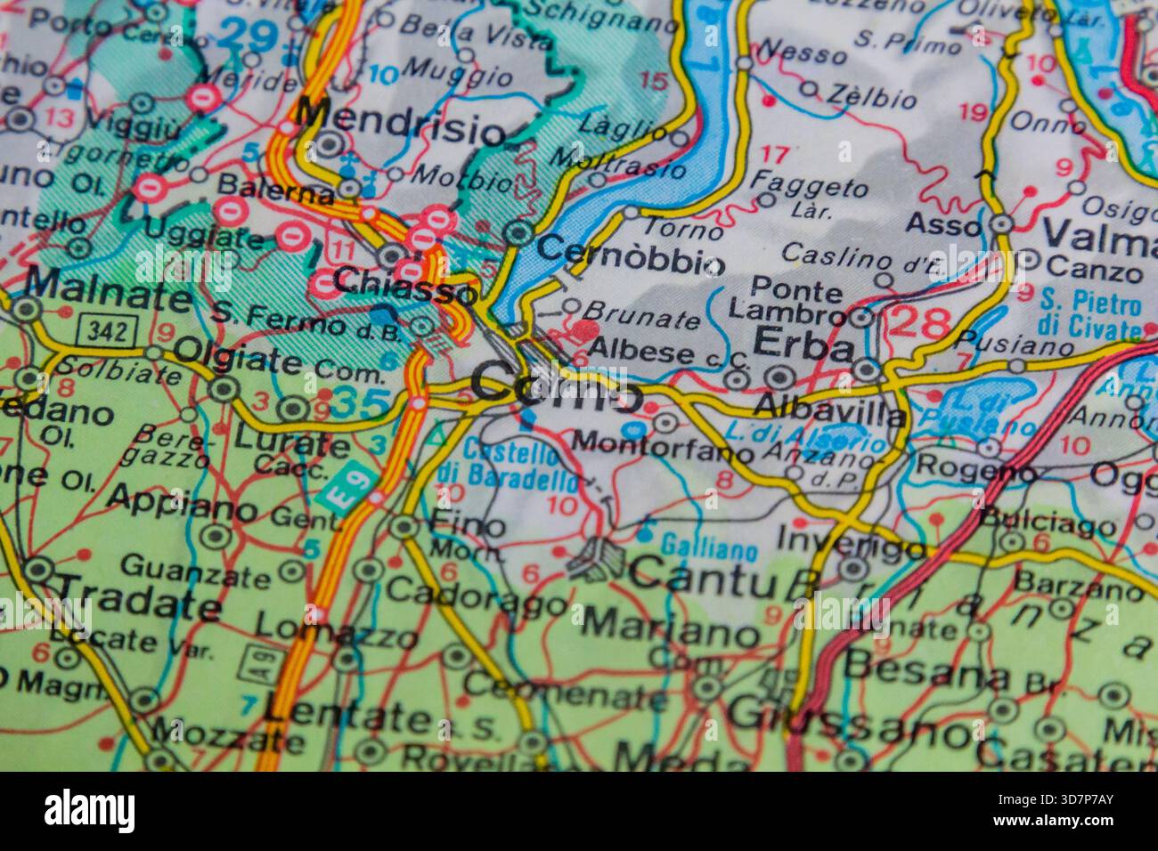 Mappa di como città immagini e fotografie stock ad alta risoluzione - Alamy