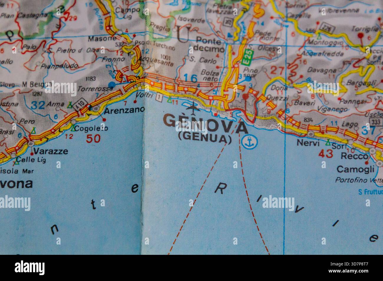 Mappa di genova italia immagini e fotografie stock ad alta risoluzione ...