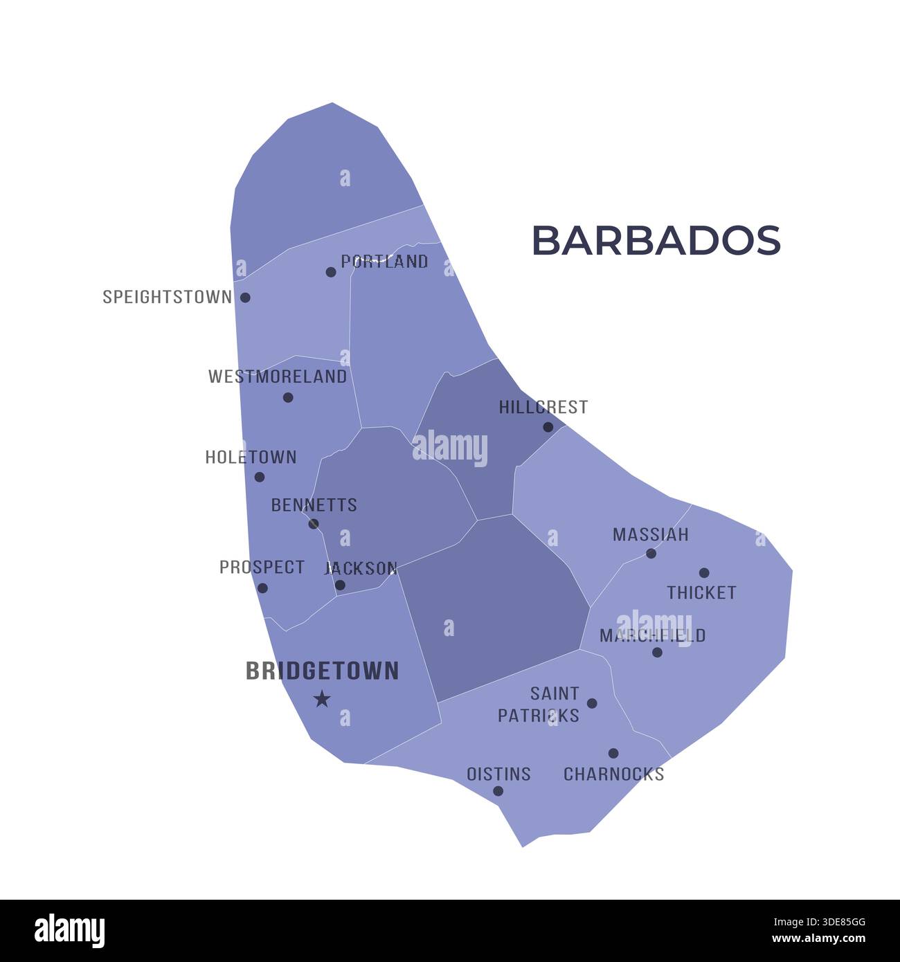 Bandiera e mappa delle barbados Immagini Vettoriali Stock - Alamy