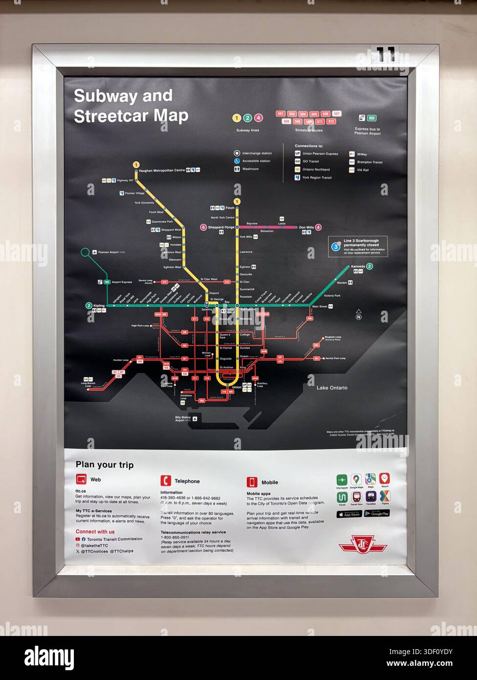 Mappa della metropolitana di toronto immagini e fotografie stock ad ...