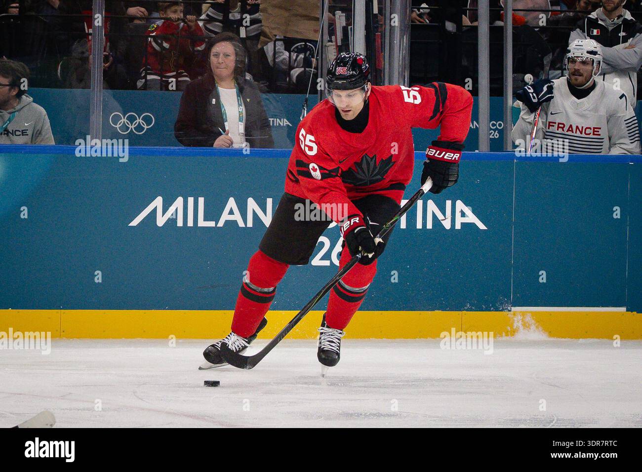Mailand, Italia. 15 febbraio 2026. Colton Parayko (Canada, 55) in ...