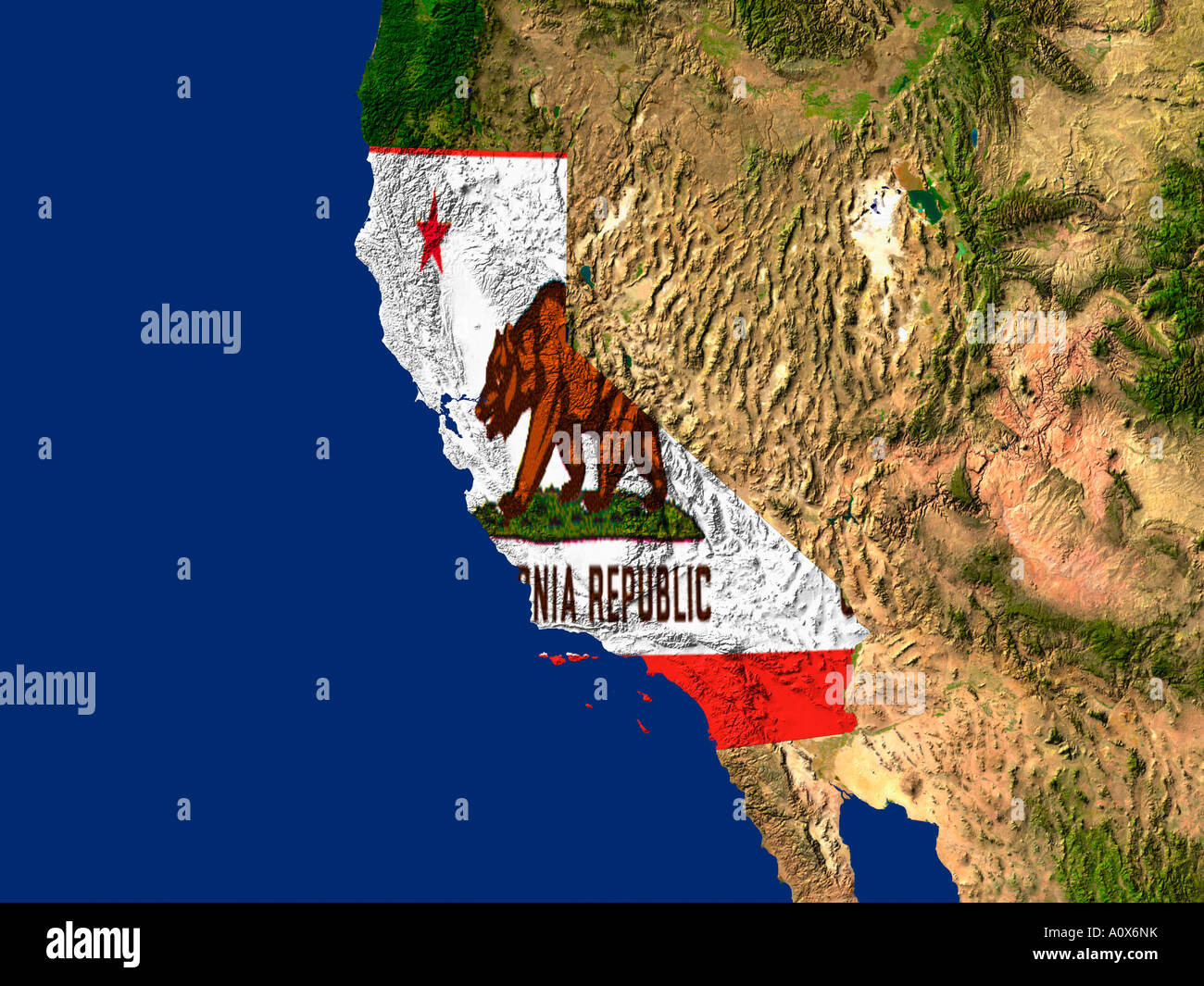 Mappa california geografica immagini e fotografie stock ad alta ...