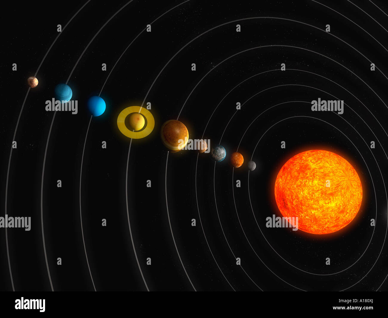 Il sistema solare immagini e fotografie stock ad alta risoluzione - Alamy