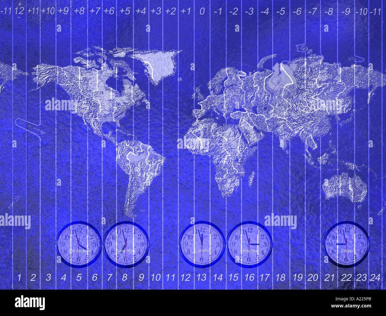 Mappa dei fusi orari del mondo immagini e fotografie stock ad alta ...