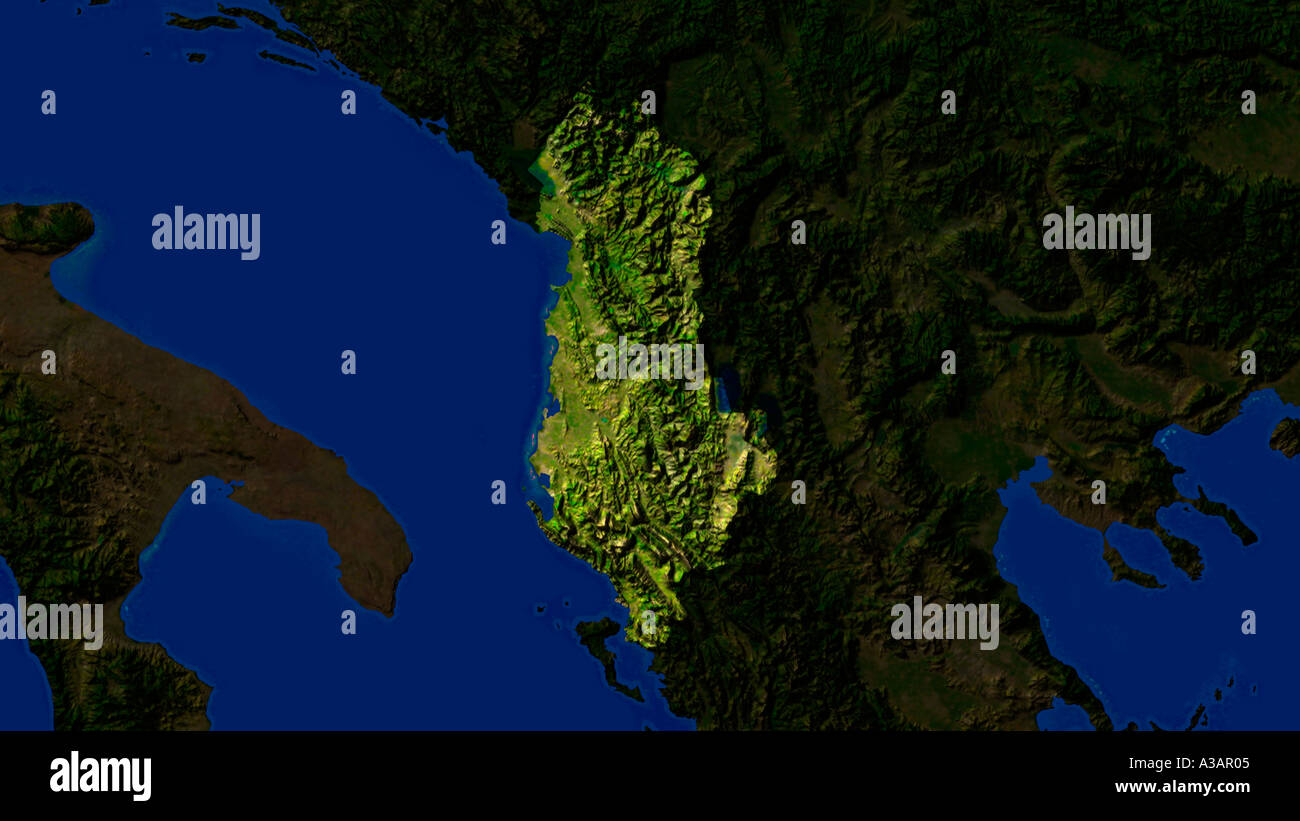Albania satellite image immagini e fotografie stock ad alta risoluzione ...