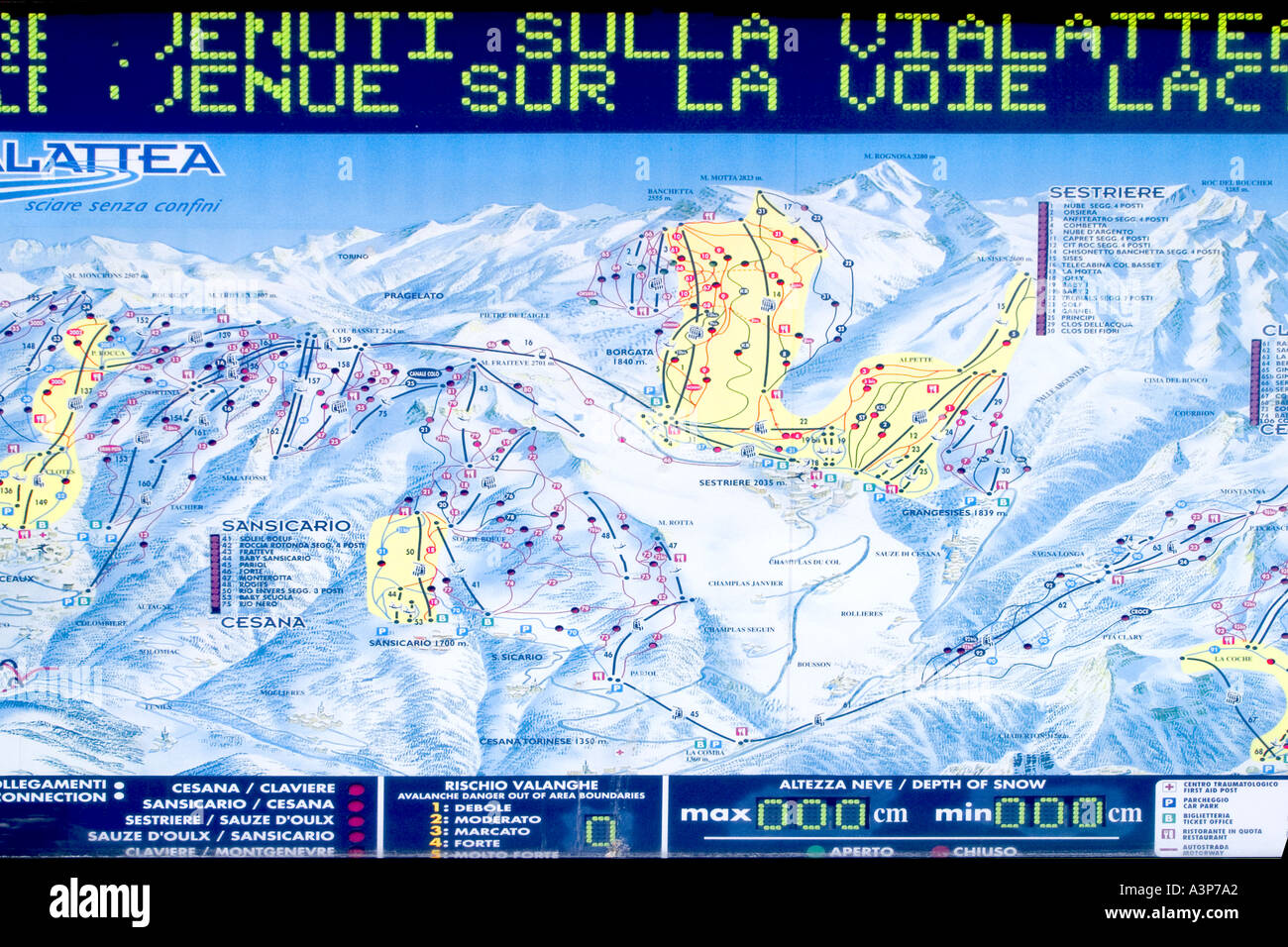 Cartina delle piste da sci immagini e fotografie stock ad alta ...