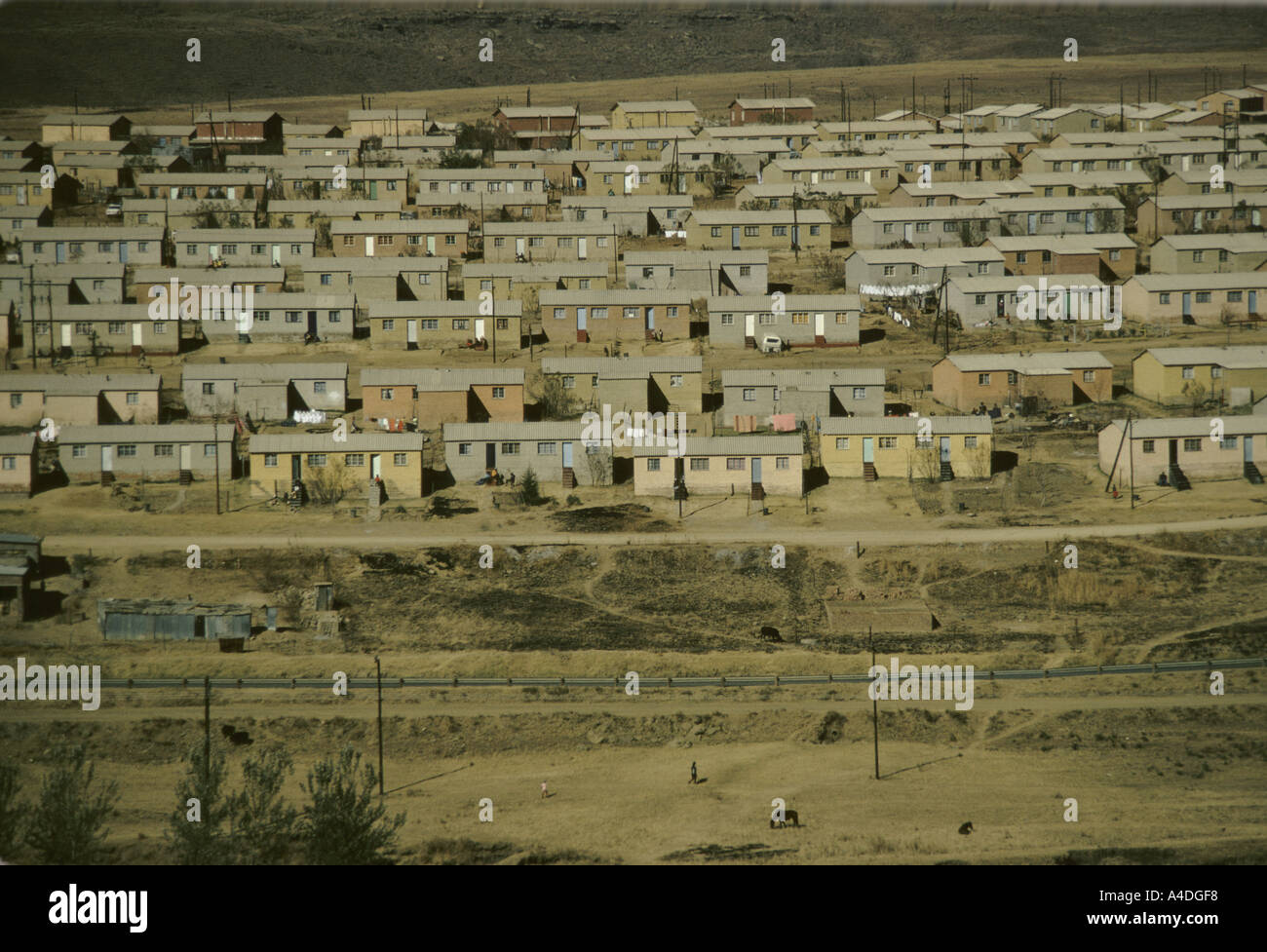 Alloggiamento in Qwa Qwa patria, Bantustan, Sud Africa Foto stock - Alamy