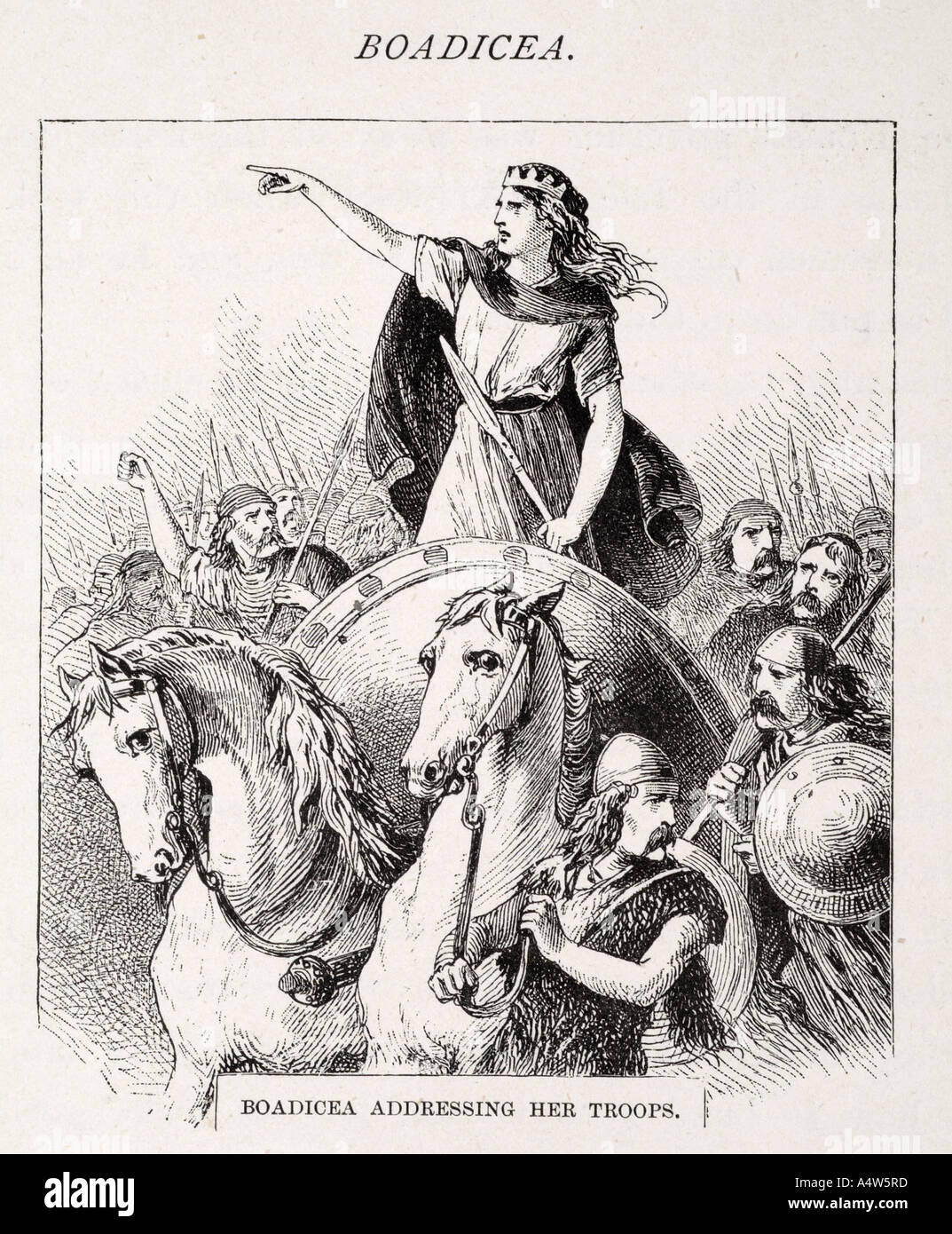 Boadicea Boudicca Regina Iceni British Briton lotta Roma invasore ...