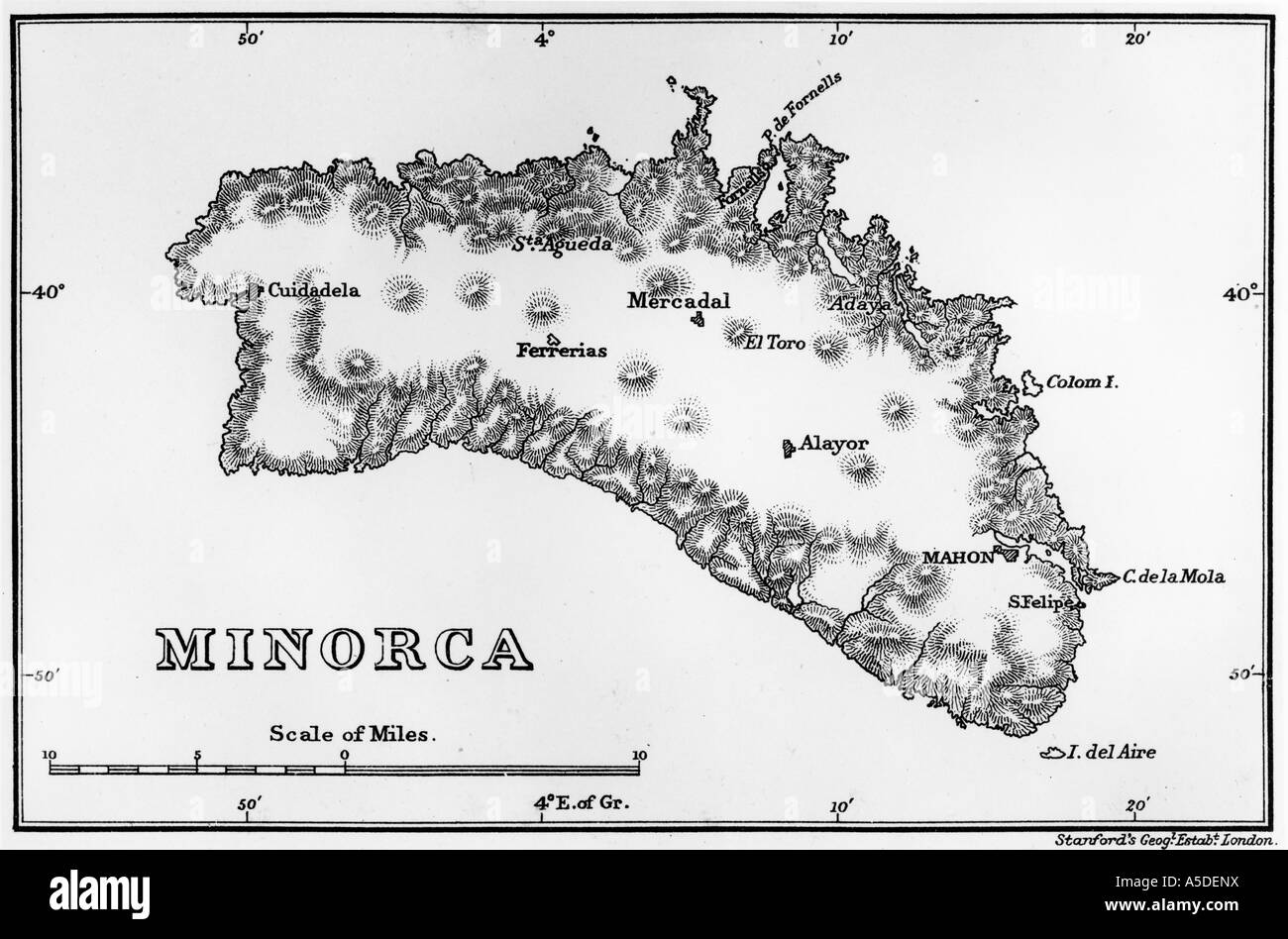 Mappa di minorca immagini e fotografie stock ad alta risoluzione - Alamy