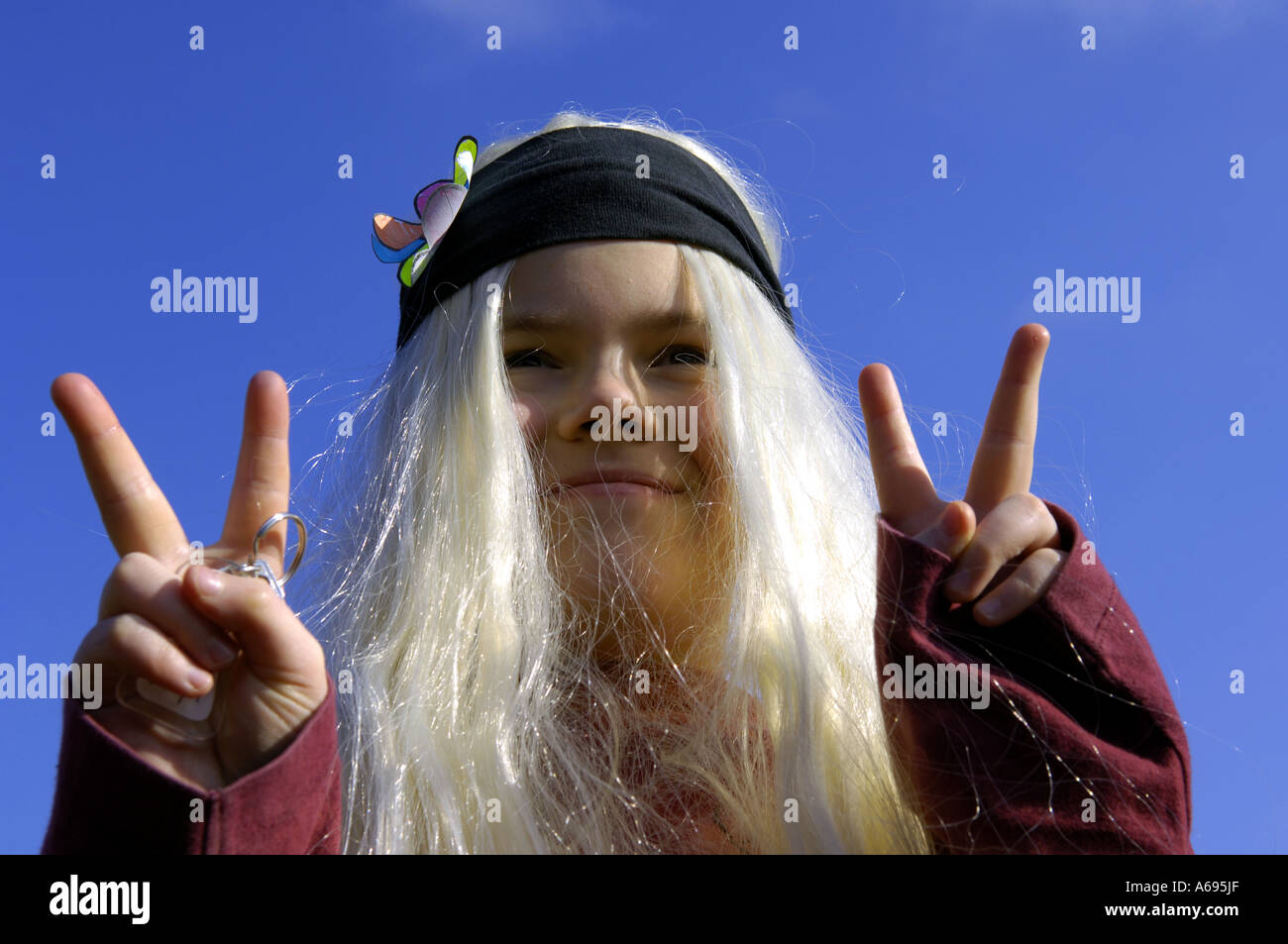 Flower Power hippies pace hippy degli anni settanta simbolo simbolico ...