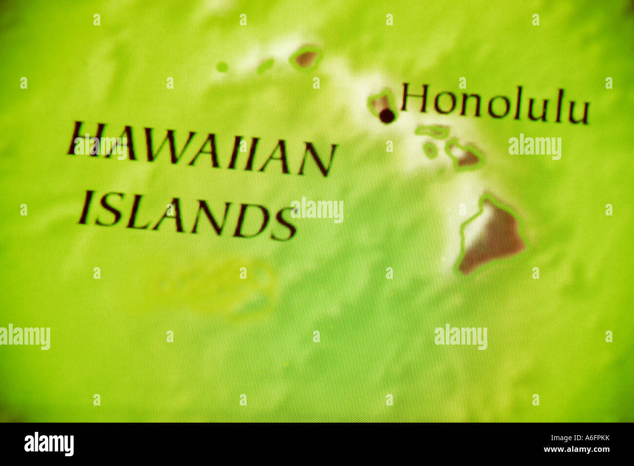 Mappa delle Isole Hawaii Foto stock - Alamy