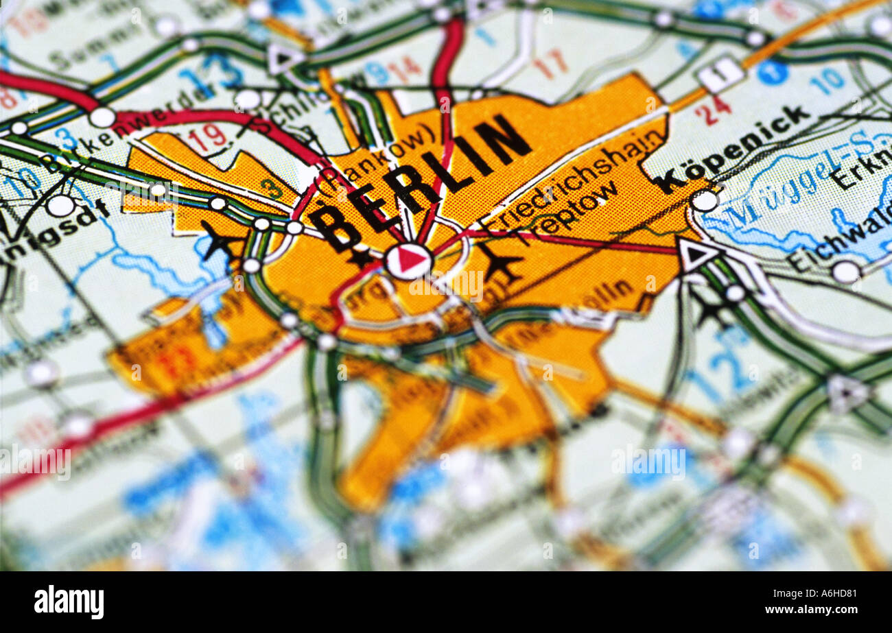 Mappa di berlino immagini e fotografie stock ad alta risoluzione - Alamy