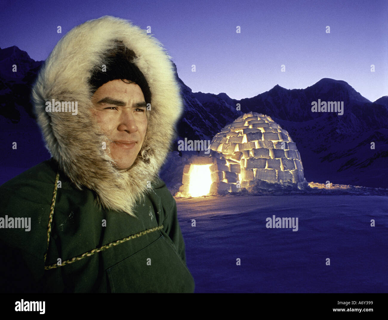 Eschimese che costruisce un igloo immagini e fotografie stock ad alta ...