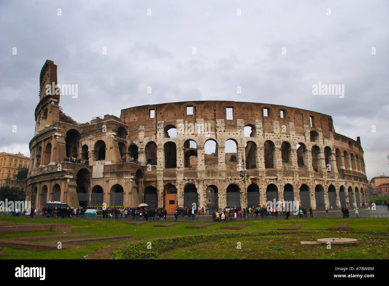 Monumento, il Colosseo romano, Roma, grandioso, colossale, antico ...