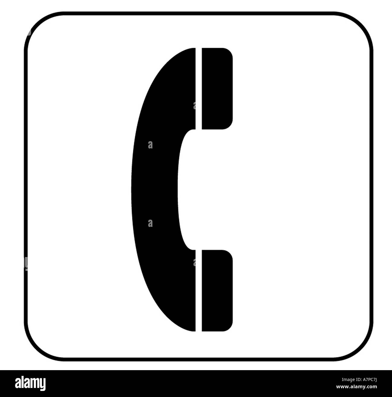 Simbolo telefono Foto e Immagini Stock in Bianco e Nero - Alamy